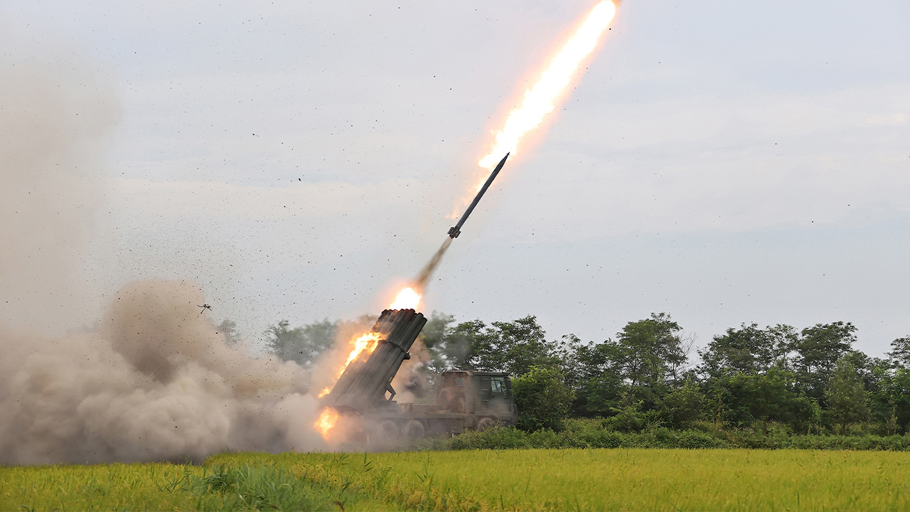 N. Korea test-fires upgraded version of 240mm multiple rocket launcher ...